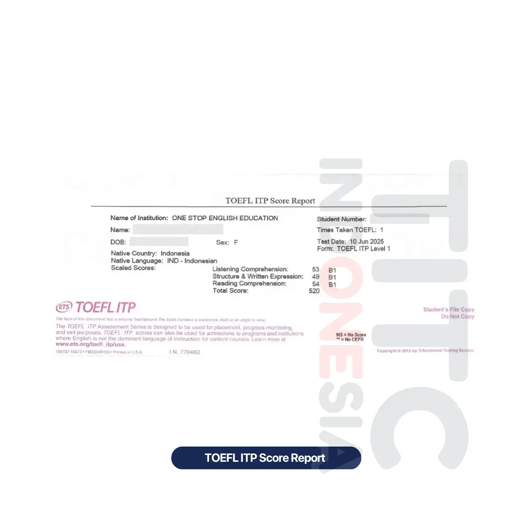 Registration - Daftar Tes TOEFL ITP Resmi ETS - TITC Indonesia™